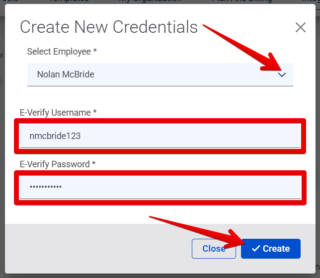 Setting up and using the E-Verify integration